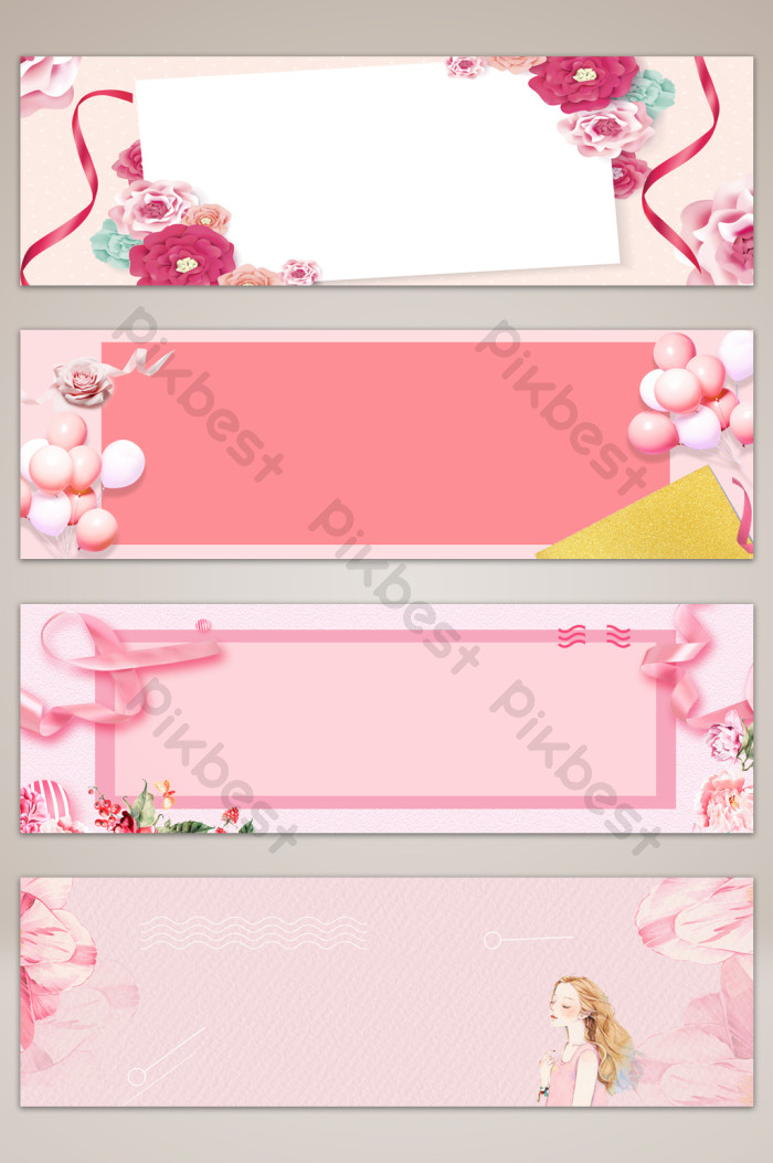 38 Womens Day Fantasy Petals Banner Poster Background Backgrounds | PSD ...