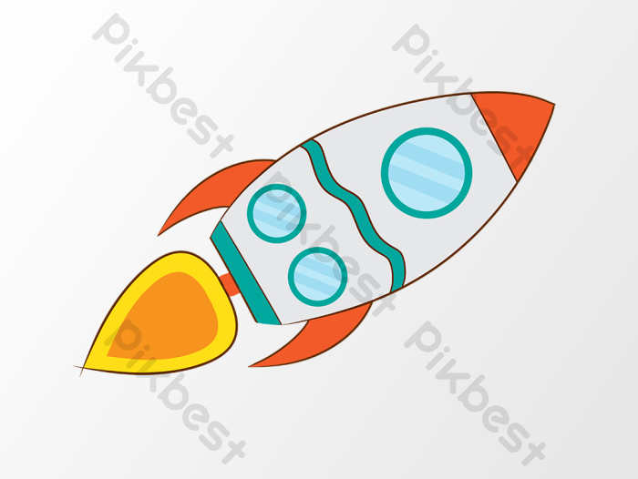 Drawing Space Rocket Vector Elements PNG Images | PSD Free Download ...