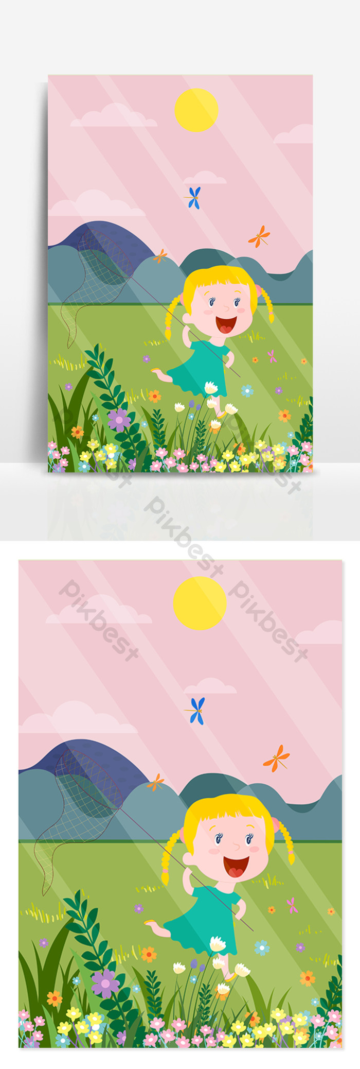 Drawing Cartoon Kids Childhood Memories Poster Background Backgrounds ...