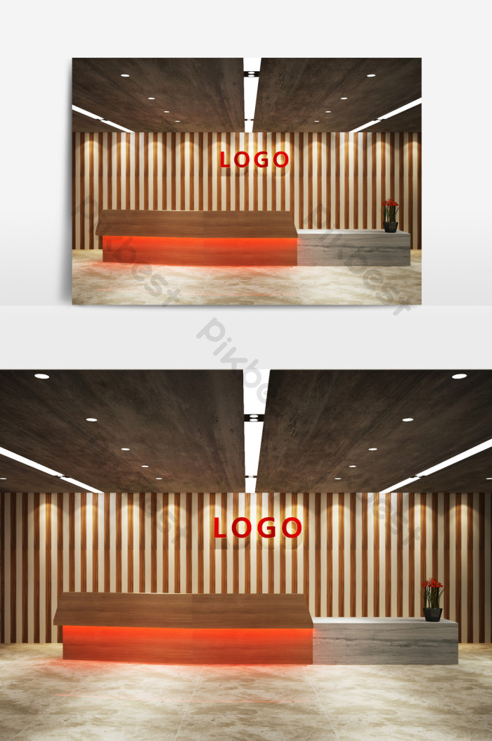 Personalized Reception Desk 3D Model Decors & 3D Models | MAX Free ...