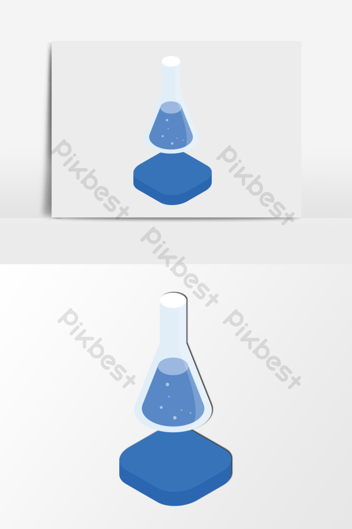 Drawing Chemical Bottle Full Of Liquid Illustration Element ...