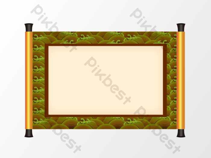 Cartoon Scroll Border Elements PNG Images | AI Free Download - Pikbest