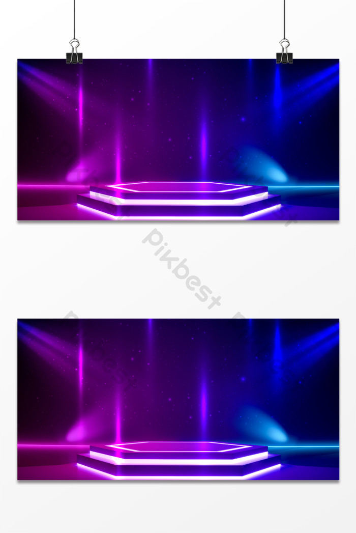 Neon Colorful Stage Lighting Background Map Backgrounds | PSD Free ...