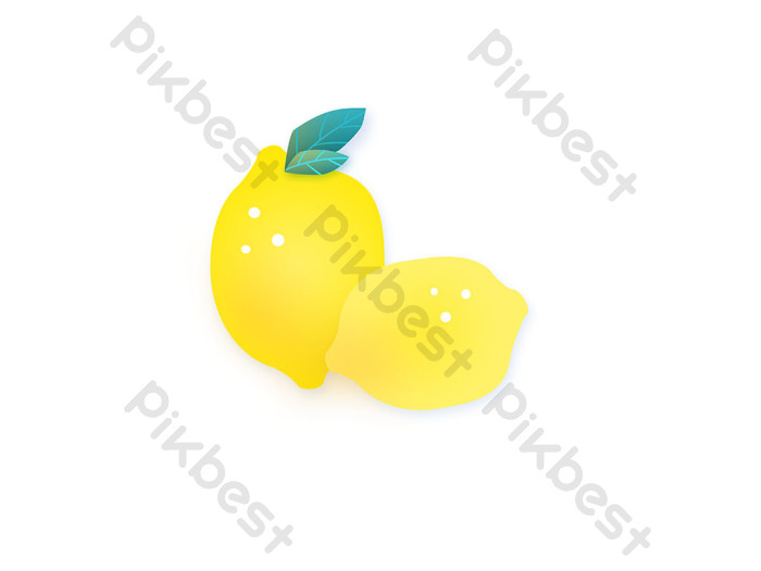 Minimalistic Vector Light And Shadow Fruit Lemon PNG Images | PSD Free ...