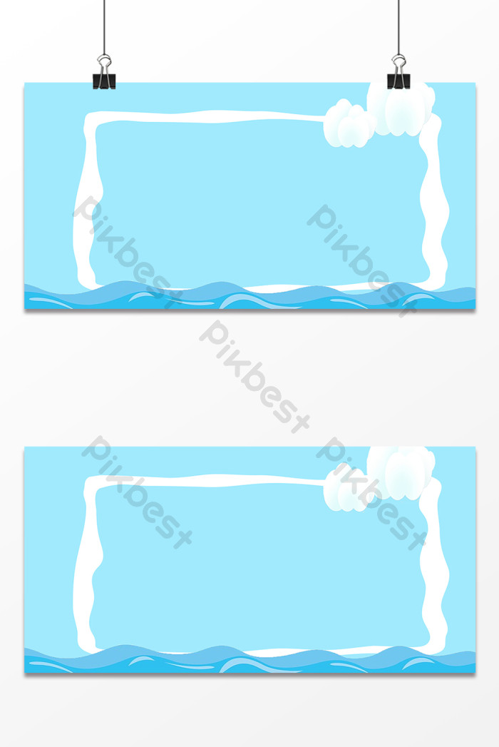 Blue White Border Poster Background Backgrounds | PSD Free Download ...