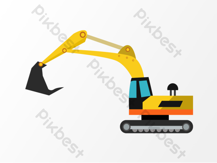 Mechanical Arm Excavator Industrial Elements PNG Images | PSD Free ...