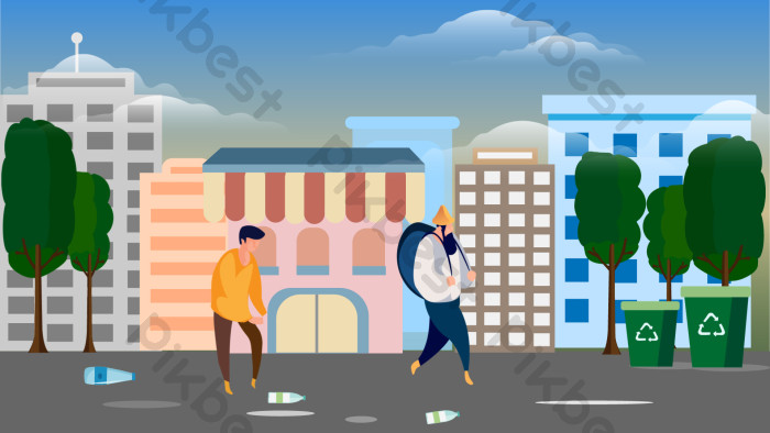 Easy-to-use Cartoon Mg Animation Combination Illustration Environmental ...